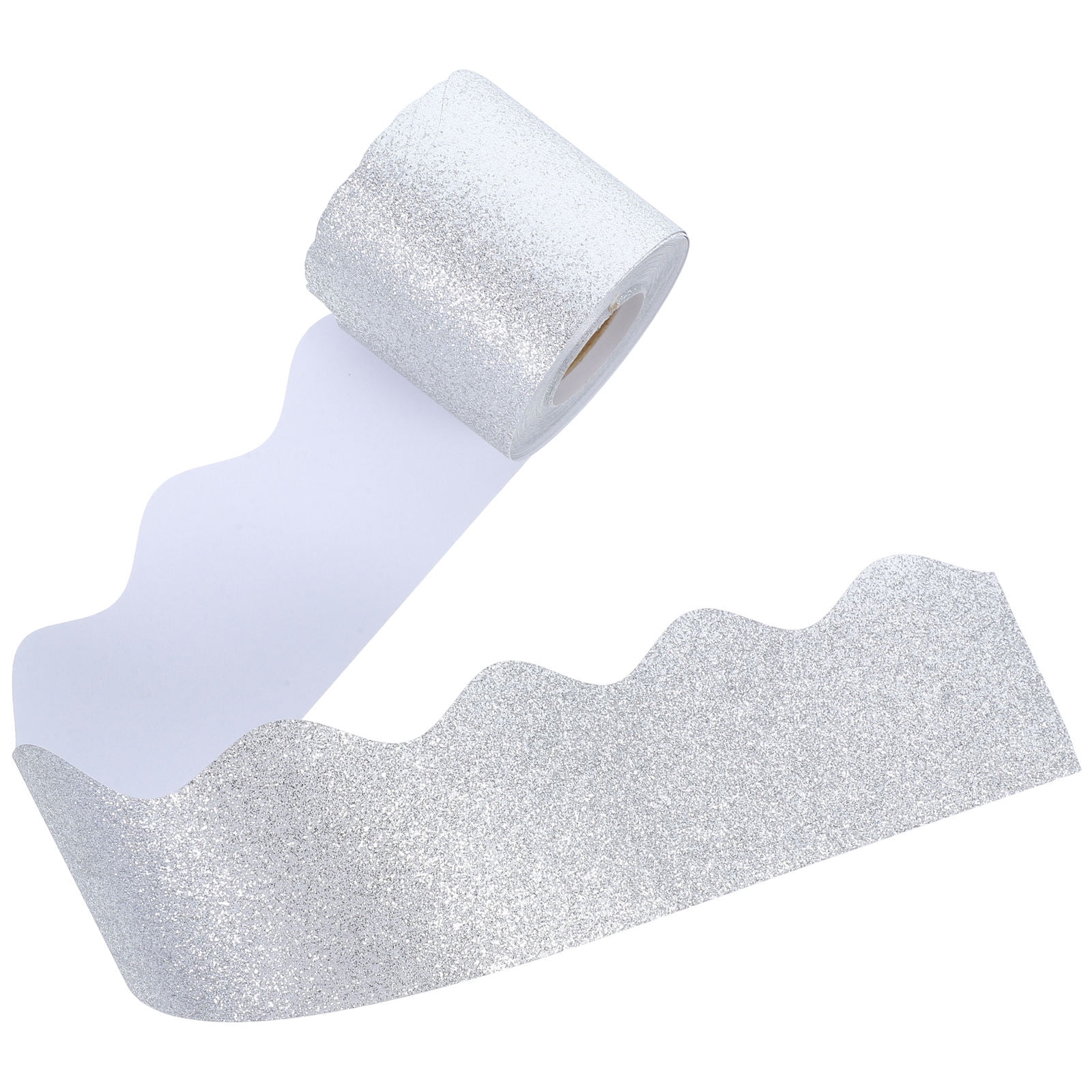 CIMAXIC Stylish Silver Glitter Bulletin Board Border Decal for ...