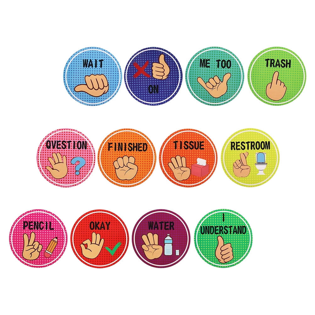 CIMAXIC Nonverbal Communication Posters Cardstock with Bright Colors ...