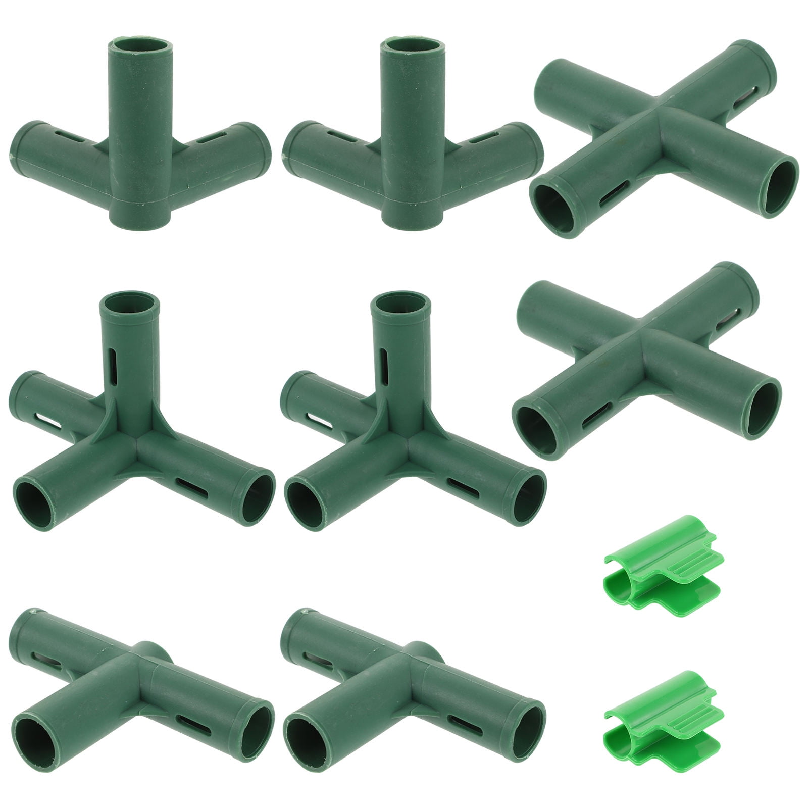 CIMAXIC 1 Set Greenhouse Pipe Connector Kit Flat Four Way PVC Fittings ...