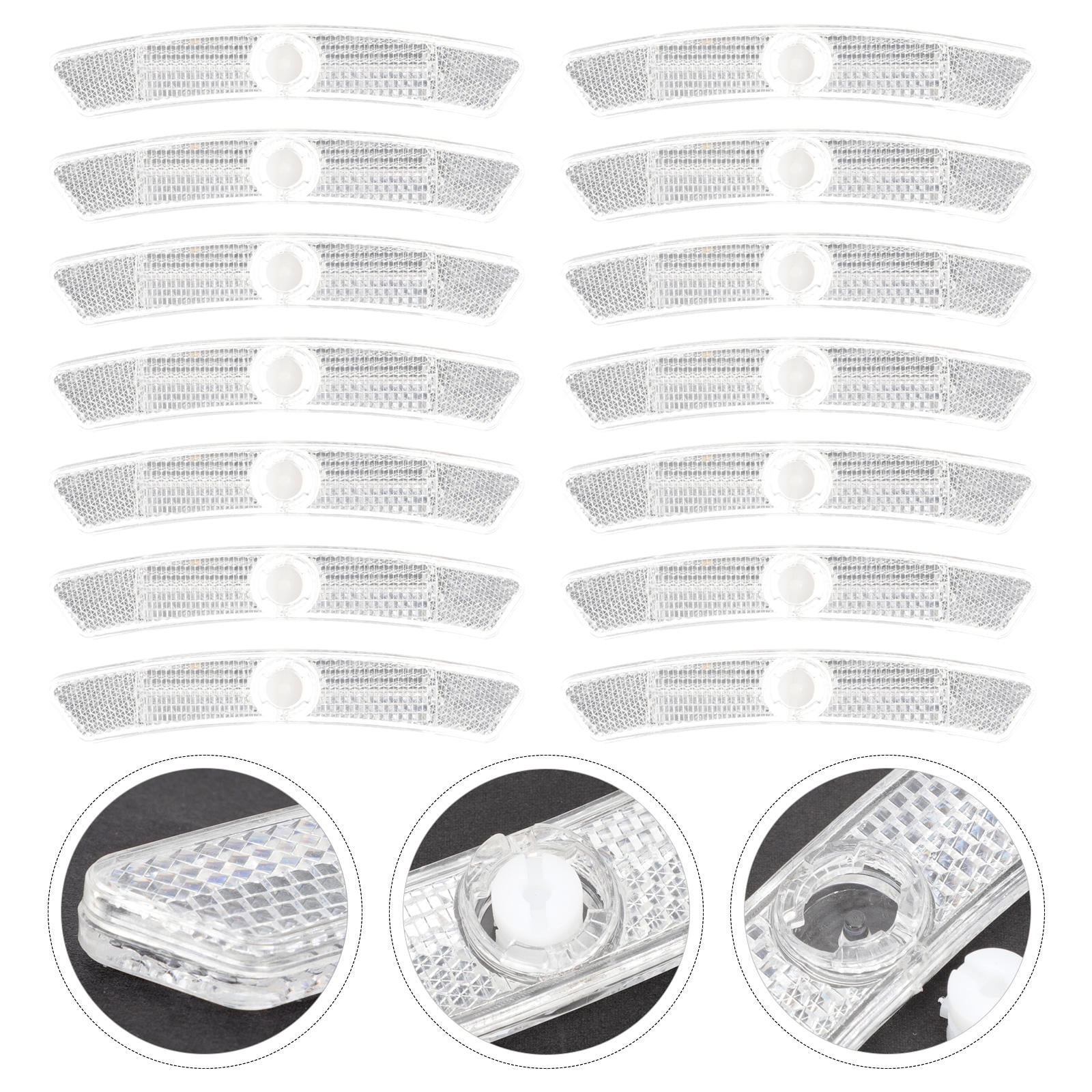CIMAXIC 1 Set Round Reusable Plastic Bike Reflectors for Increased ...