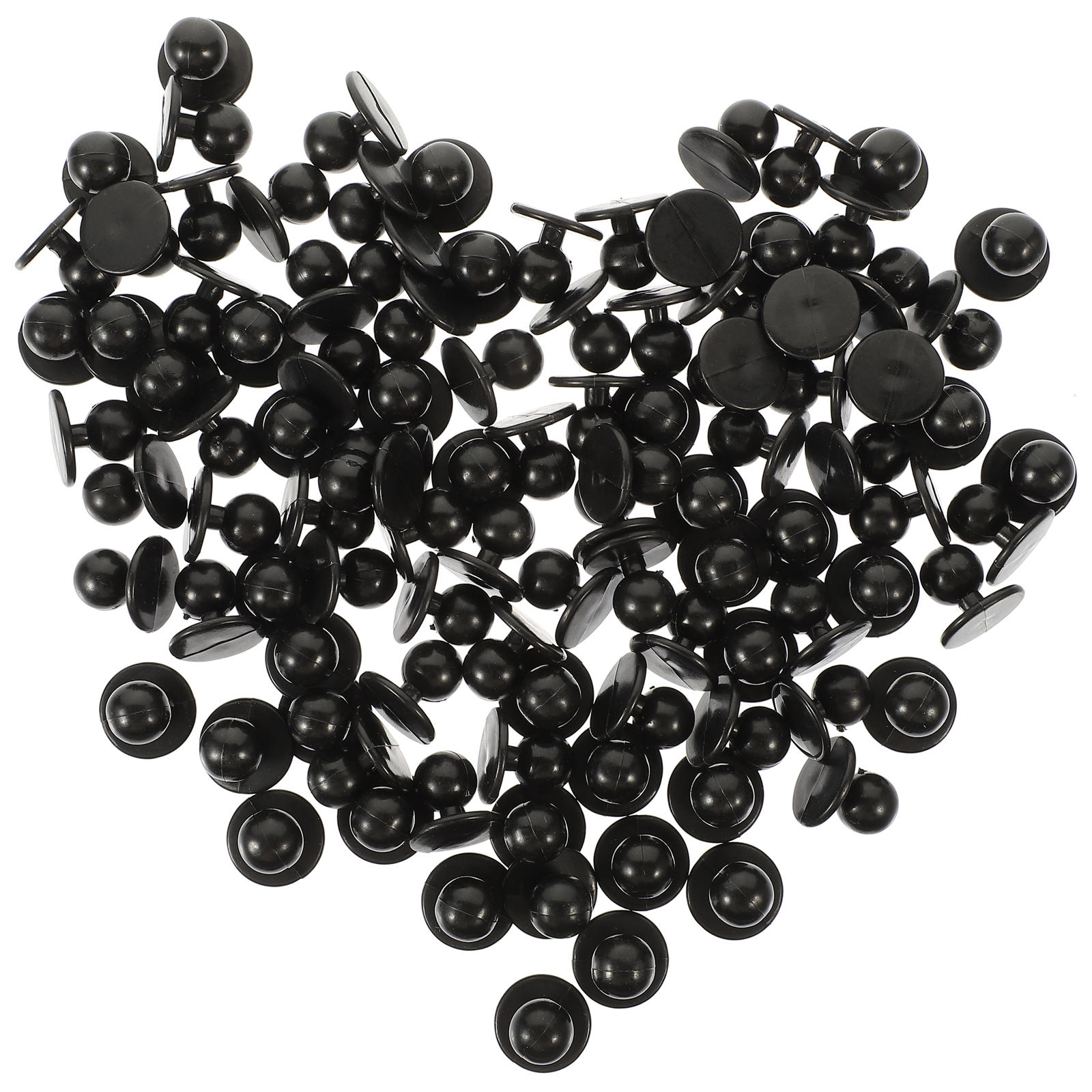 CIMAXIC 100Pcs Round Resin Buttons for Work Uniforms Square Black ...