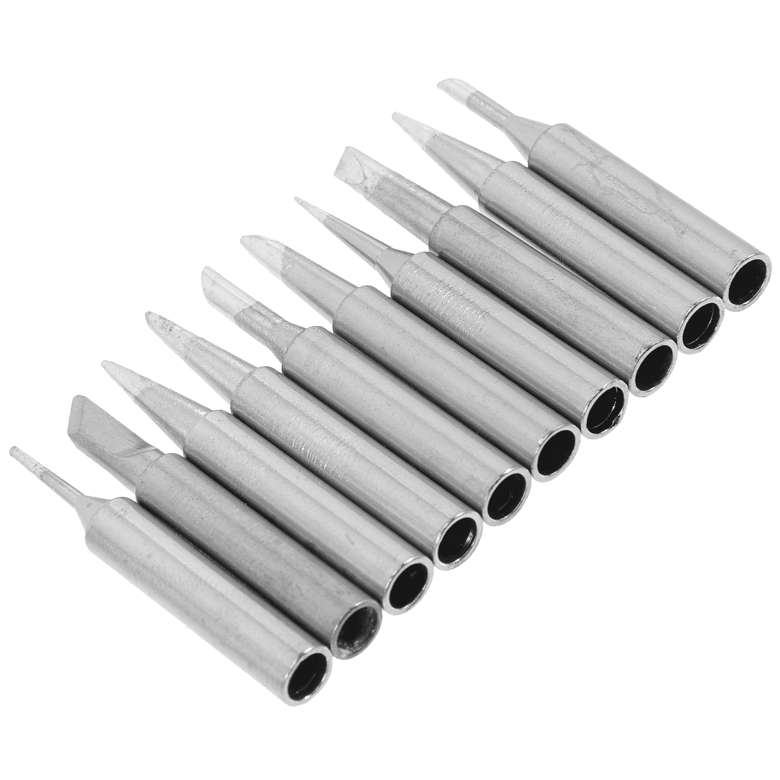 CIMAXIC 10Pcs Iron Plated Welding Tip for Soldering .5C Shape Silver ...