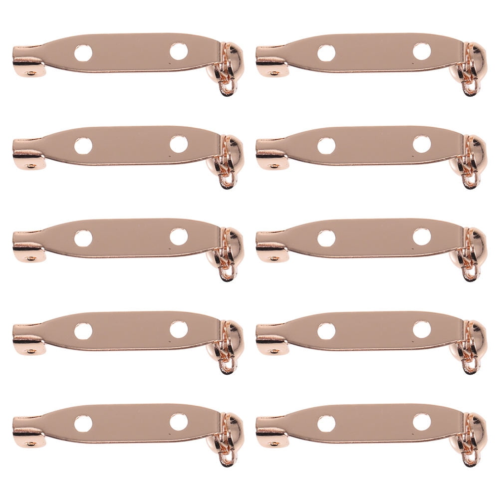 CIMAXIC Simple Design Pin Backs Golden 10Pcs 1.4X0.2X0.2In - Walmart.com