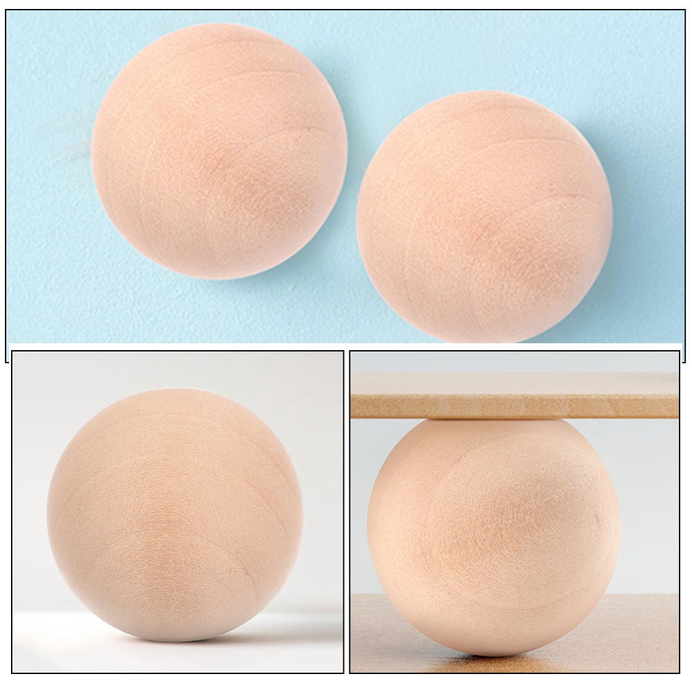 CIMAXIC 10Pcs Round Wooden Balls for Diy Craft Projects and Toy Making ...