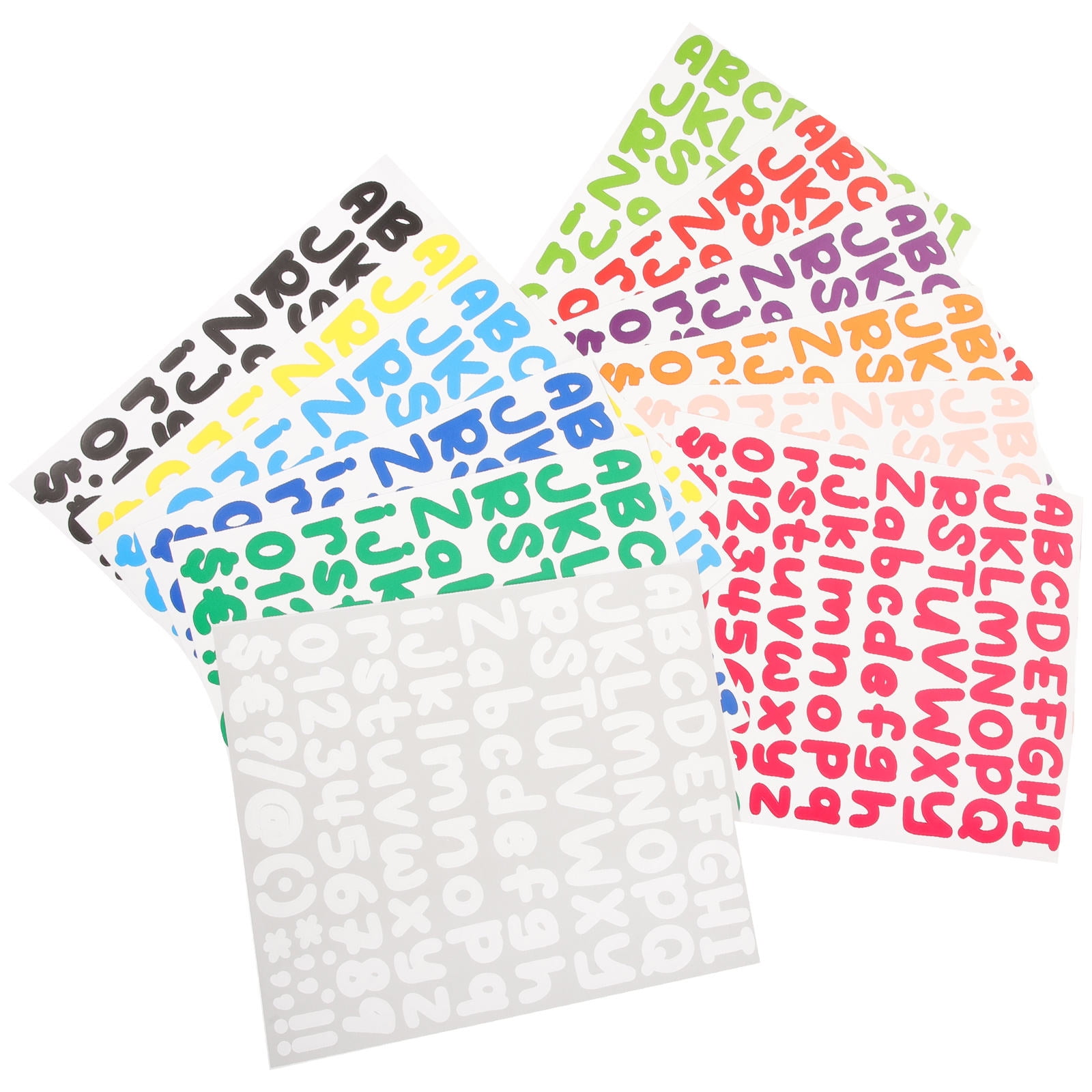 CIMAXIC 12 Sheets Colorful Number Stickers for Door Window Cabinets Diy ...