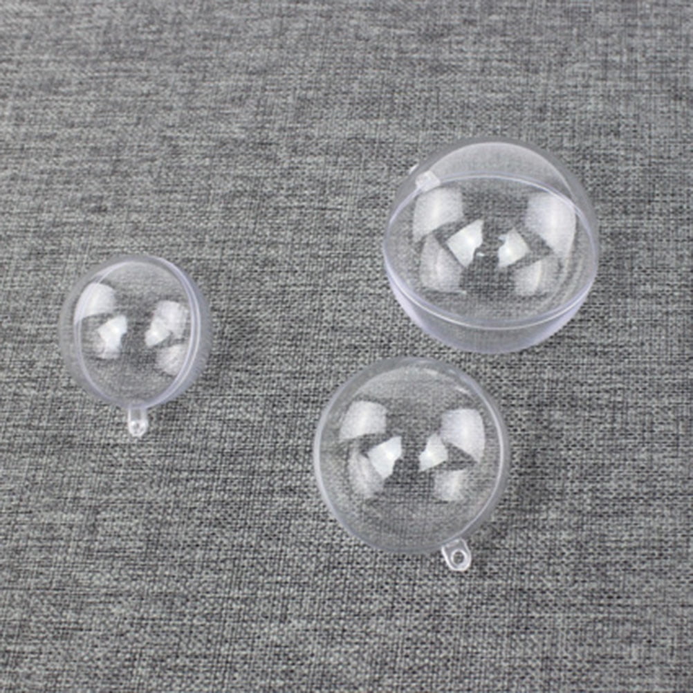 CIMAXIC 12Pcs Christmas Transparent Ball Acrylic Plastic Fill-able ...