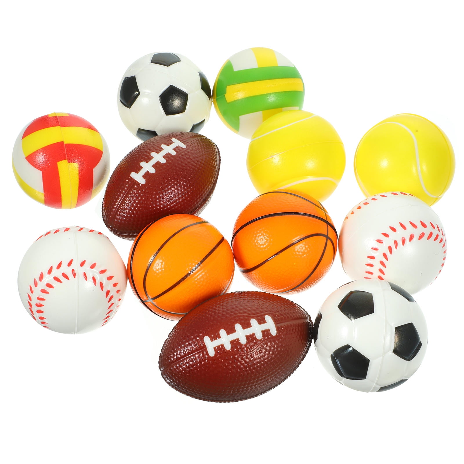 CIMAXIC 12Pcs Foam Bounce Balls Assorted Color Garden Park Sports ...