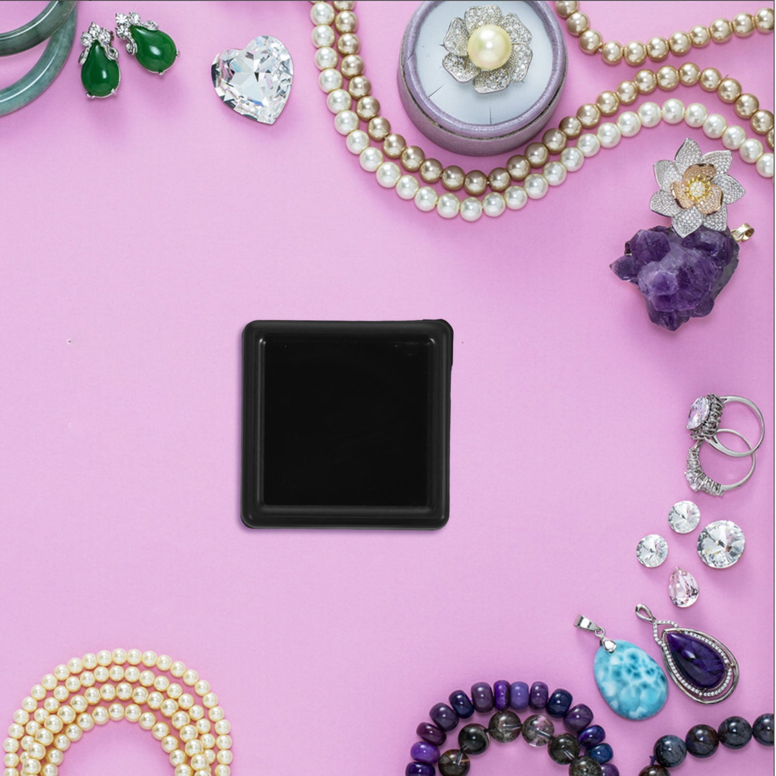 CIMAXIC 12Pcs Gems Display Case for Travel .10X3.10X1.60CM Square ...