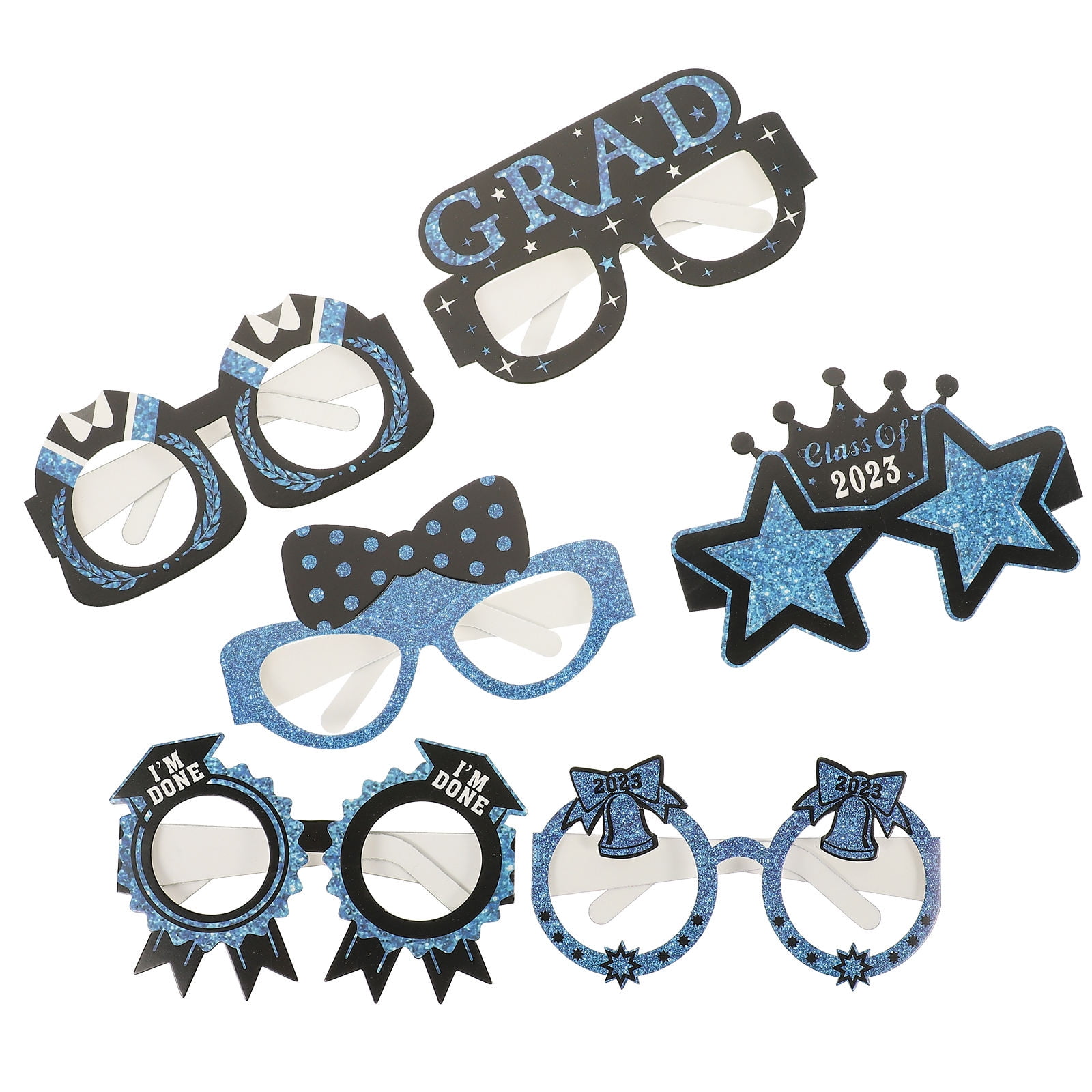 CIMAXIC Party Eyeglasses Props Assorted Color 12Pcs 6.1X4.9X3.3In ...