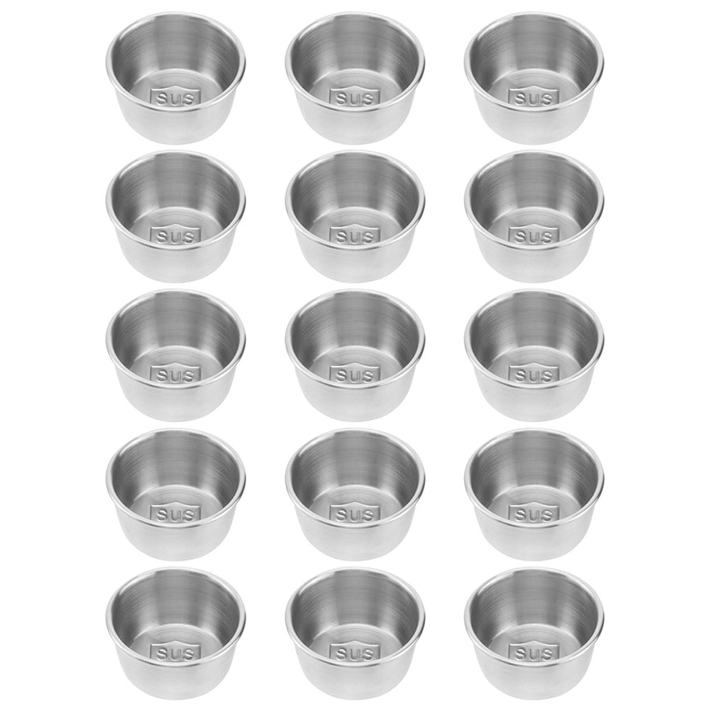 CIMAXIC 15Pcs Reusable Condiment Cups for Seasoning Storage in 304 ...