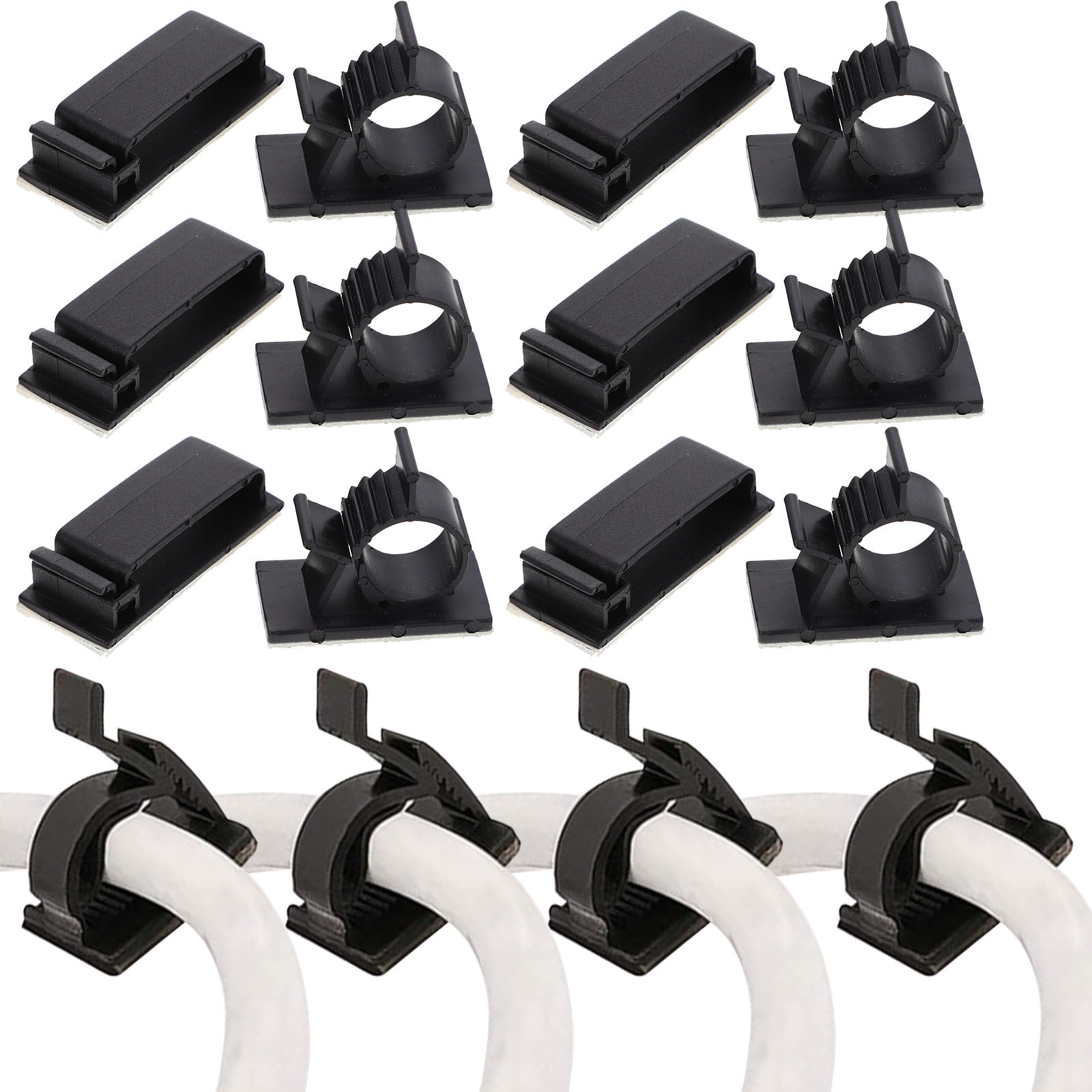 CIMAXIC 18Pcs Wire Management Clips for Computer Cords with Adjustable ...