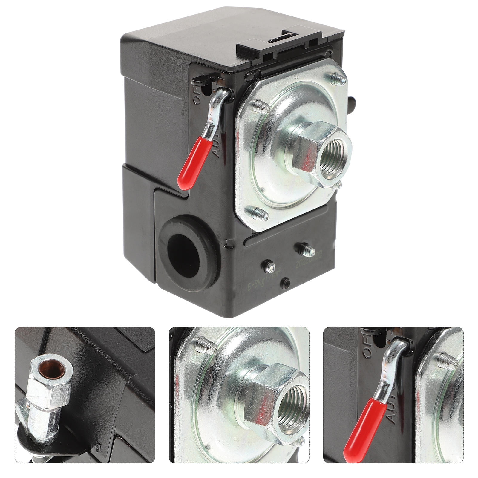 CIMAXIC 1Pack Air Compressor Pressure Switch 9.3x8.8in Black Abs Copper ...