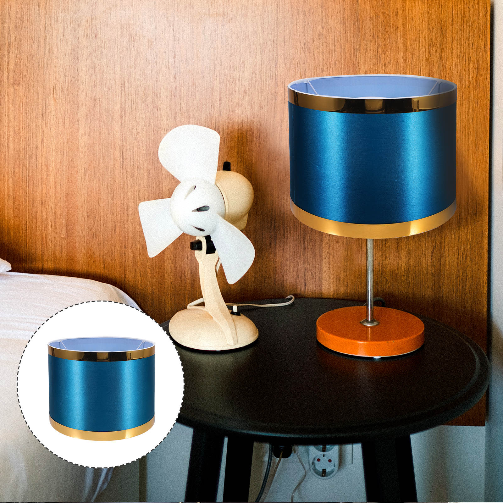 CIMAXIC 1Pack Blue Metal Table Light Shade for Interior Designers 11 ...