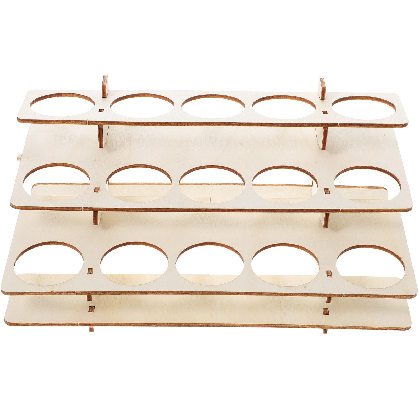 CIMAXIC 1Pack Light Brown Wooden Pigment Rack for Diy Tool Storage 8 ...