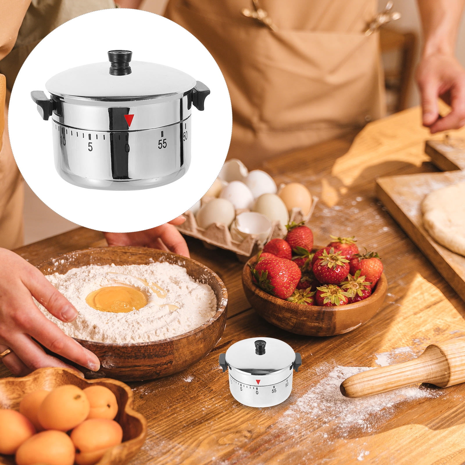 CIMAXIC Mechanical Kitchen Timer For Cooking Metal 1Pack Countdown ...