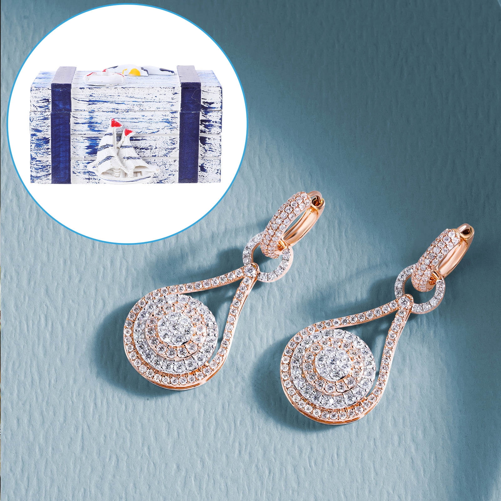 CIMAXIC 1Pack Wooden Rectangular Jewelry Box for Women with Flip Lid ...