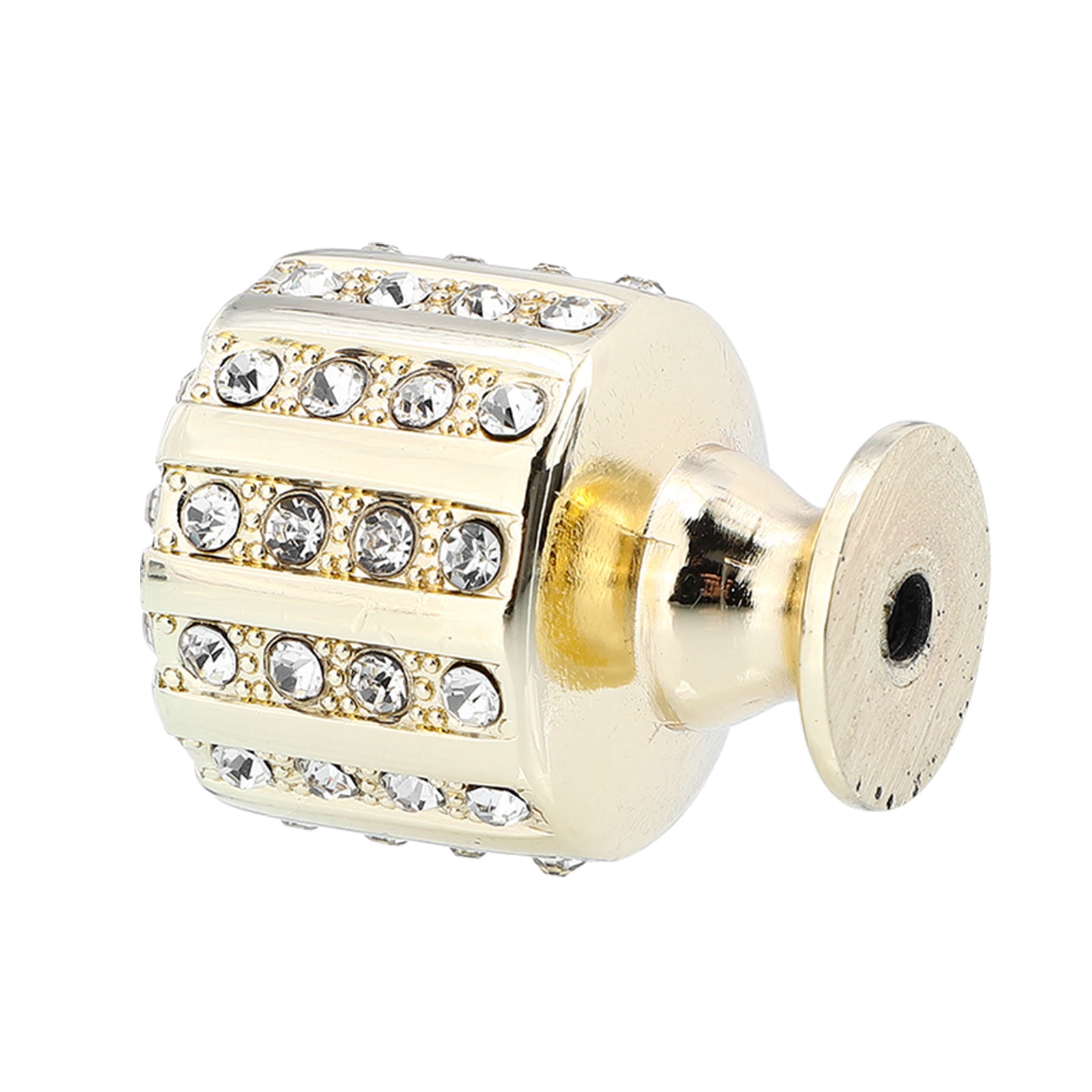 CIMAXIC 1Pc Golden Crystal Cabinet Knob Delicate Single Hole Drawer ...