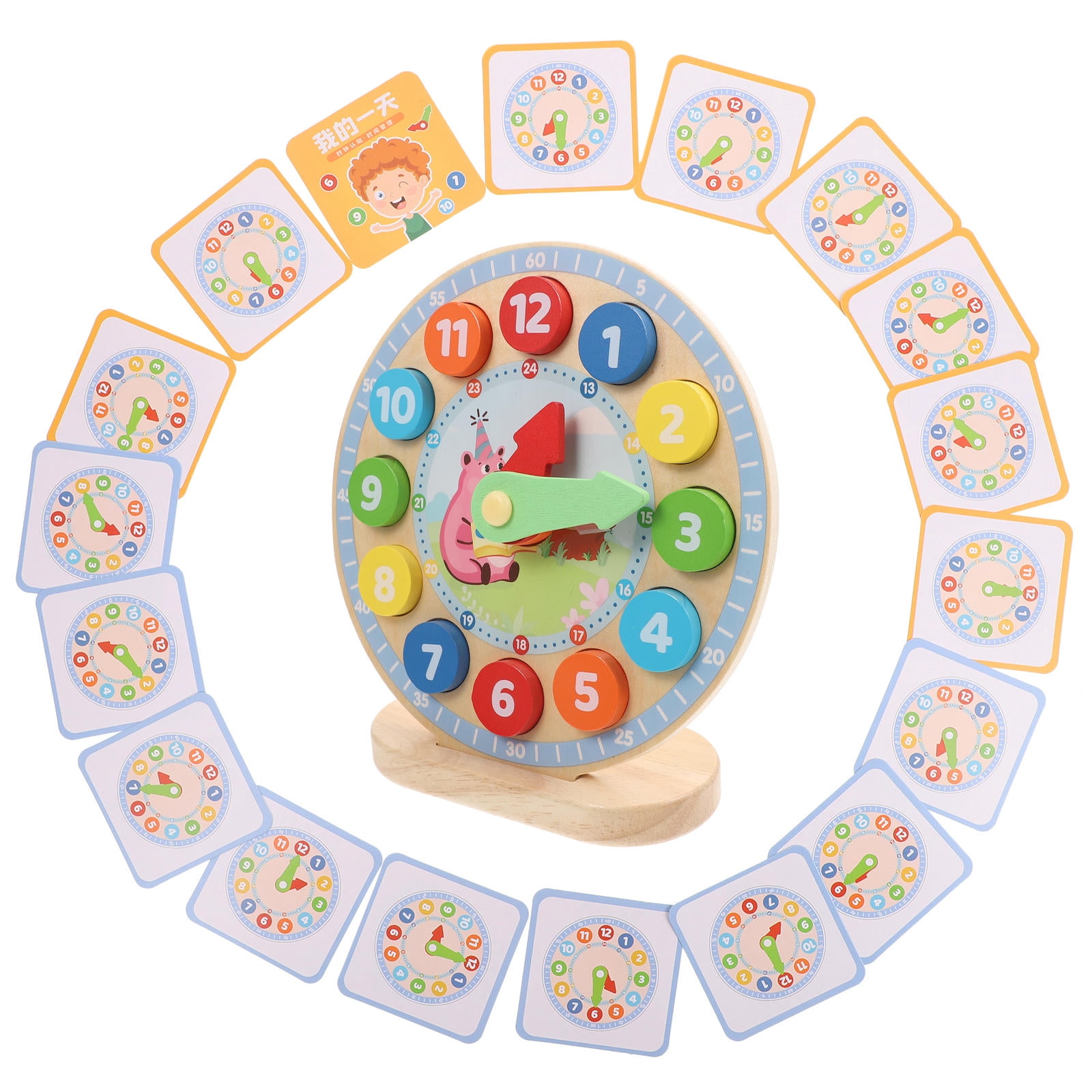 CIMAXIC 1Pcs Clock Toy Telling Time Teaching Clocks for Early Education ...
