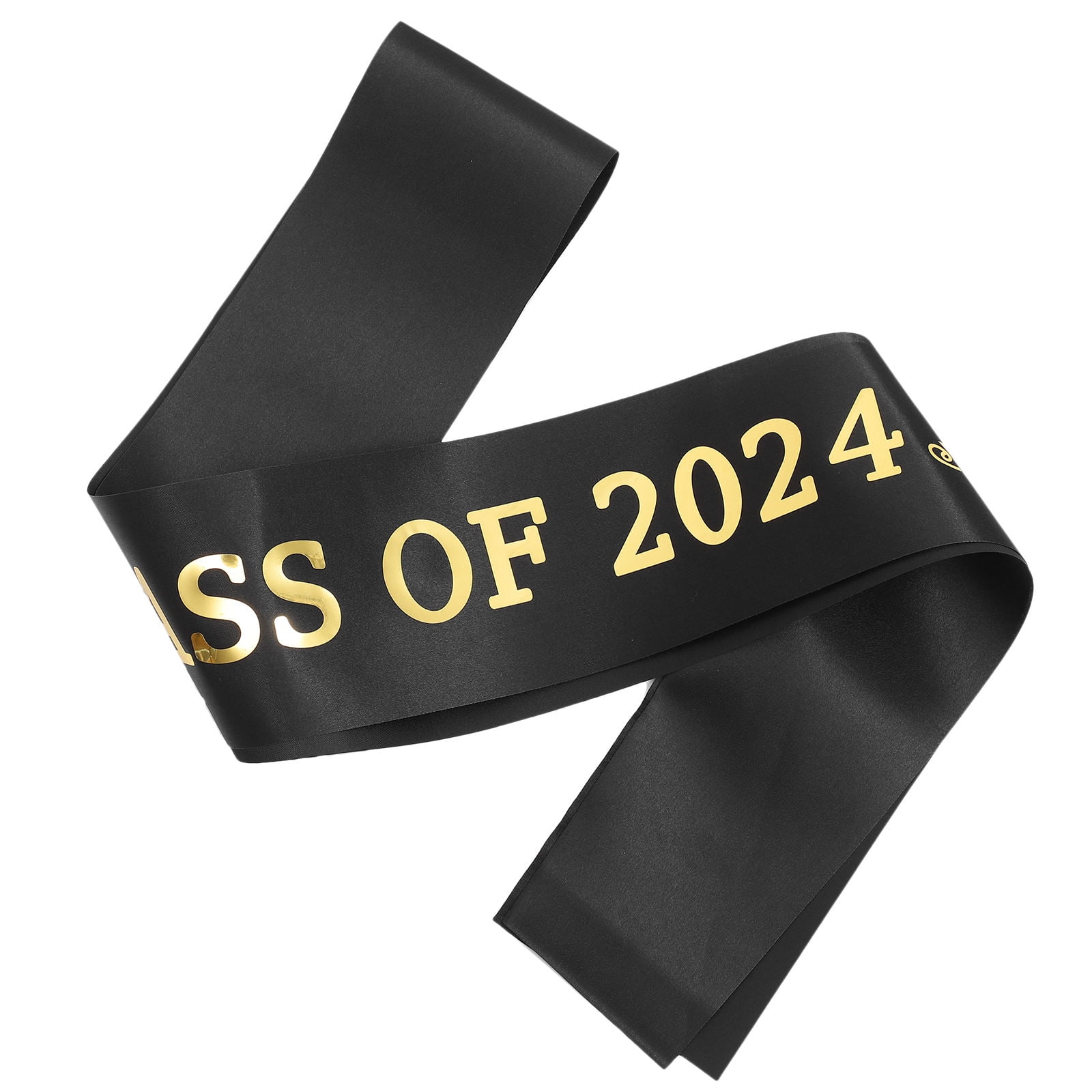 CIMAXIC 1Pcs Senior Sashes Class 2024 in Black Satin for Graduation ...