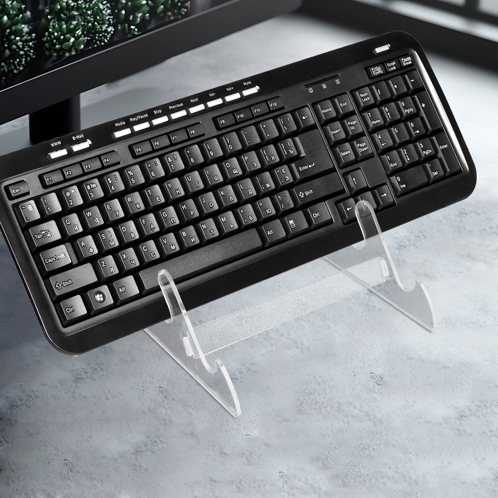 CIMAXIC 1Set Acrylic Transparent Rectangular Keyboard Holder for ...