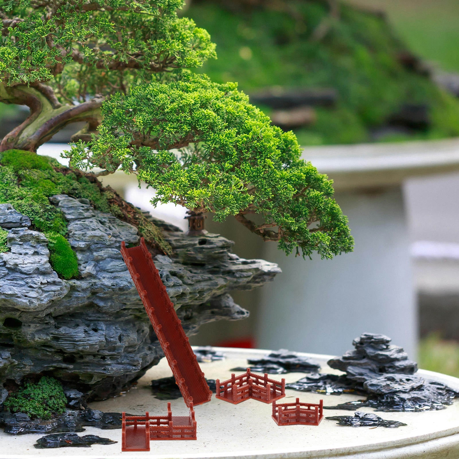 CIMAXIC 1Set Fairy Houses For Outside Light Brown Rectangular Staircase ...