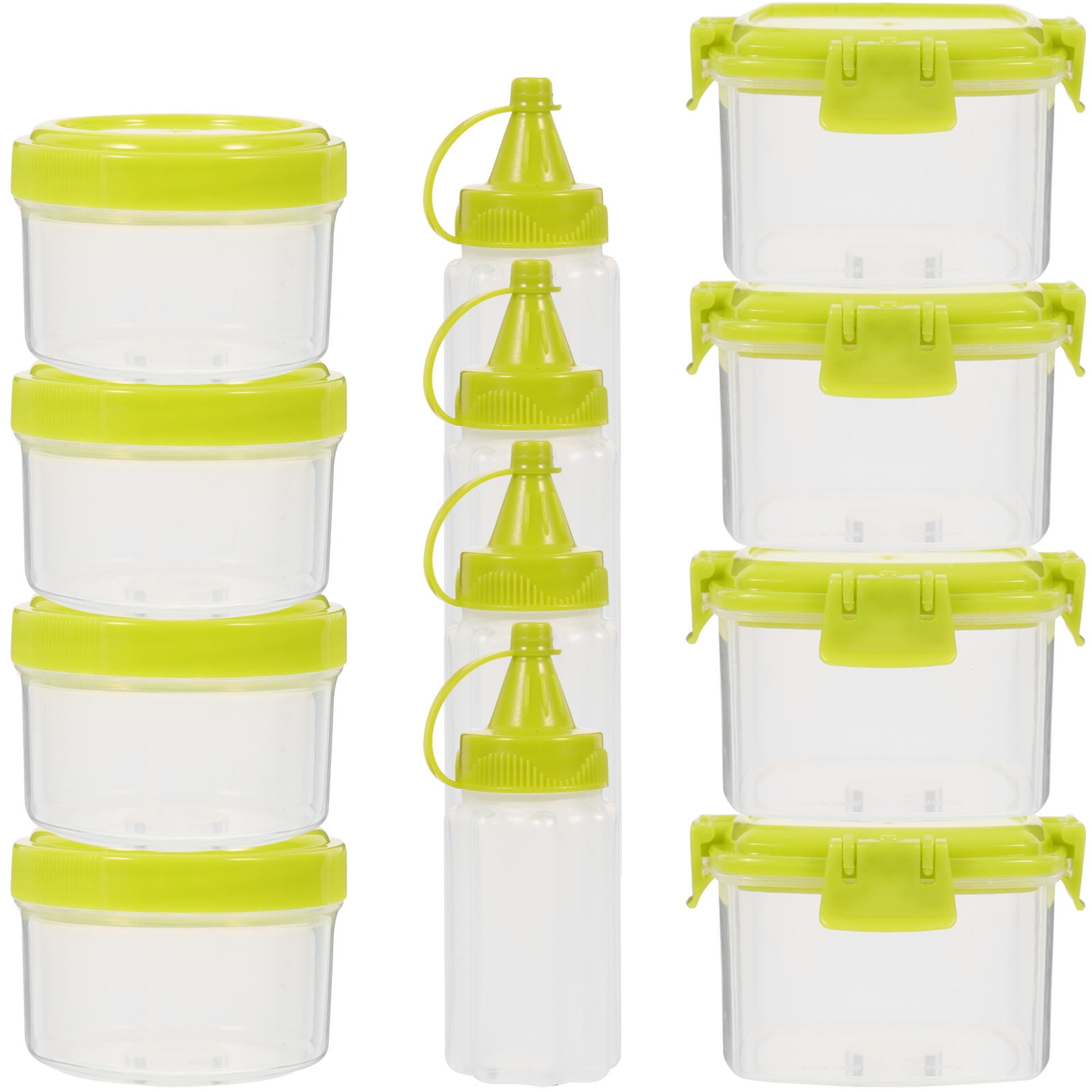 CIMAXIC 1Set Multipurpose Reusable Plastic Sauce Boxes Square Green 8X3 ...