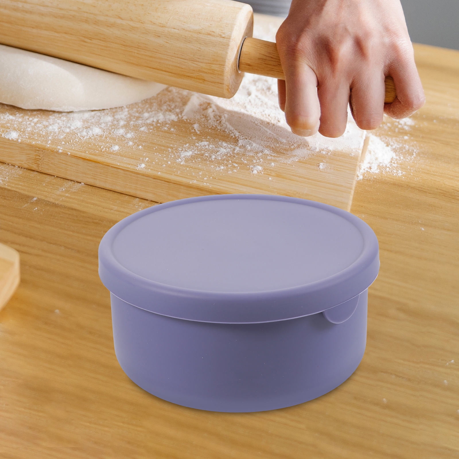 CIMAXIC 1Set Reusable Blue Silicone Dough Proofing Box for Baking Pizza ...