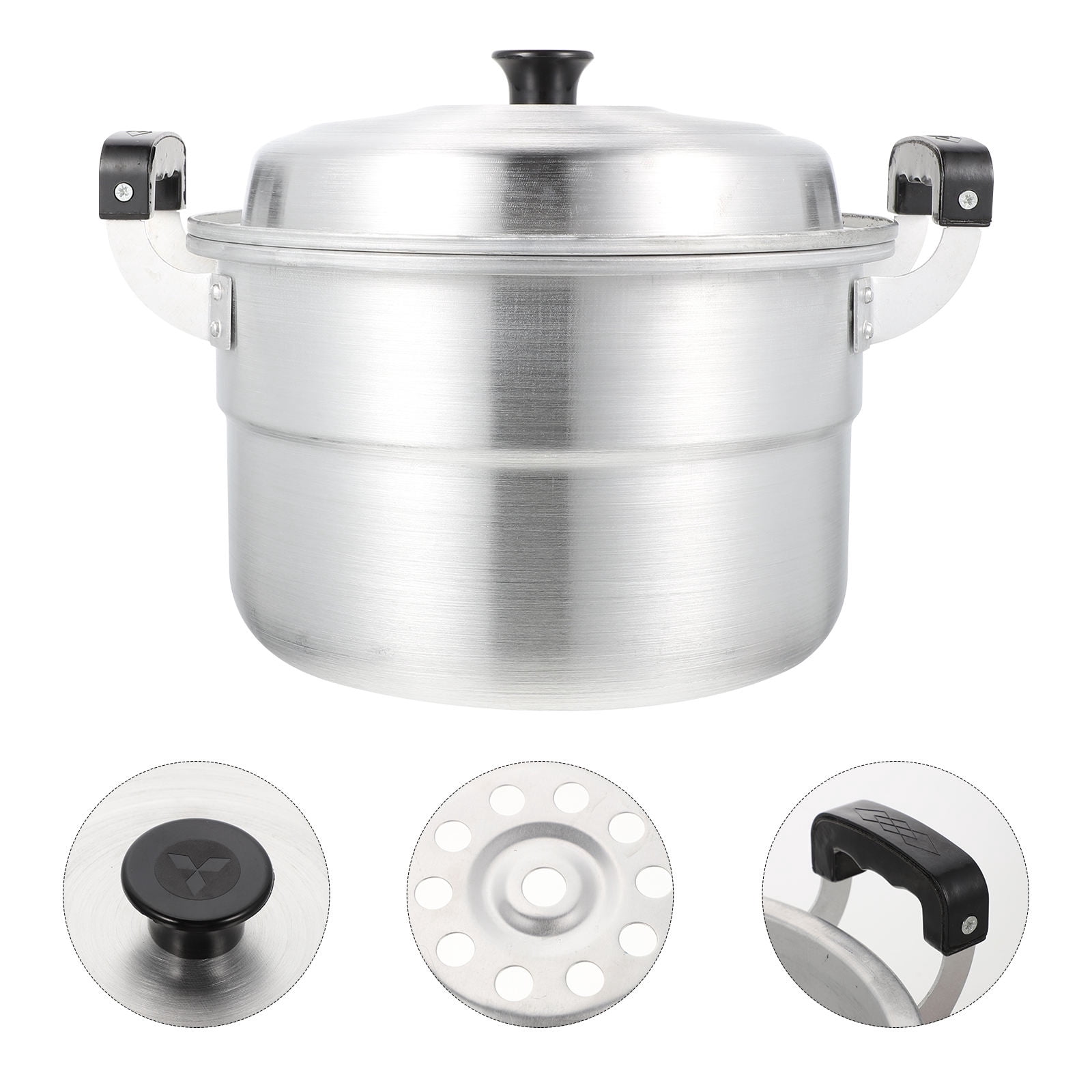 CIMAXIC 1Set Steam Pot For Steaming And Boiling Water Round Shape Dual ...