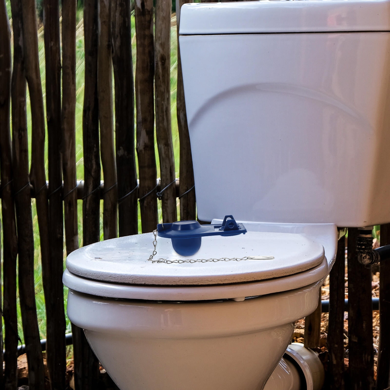 CIMAXIC 1Set Toilet Flapper Chains Blue PVC Rubber for Maintenance ...