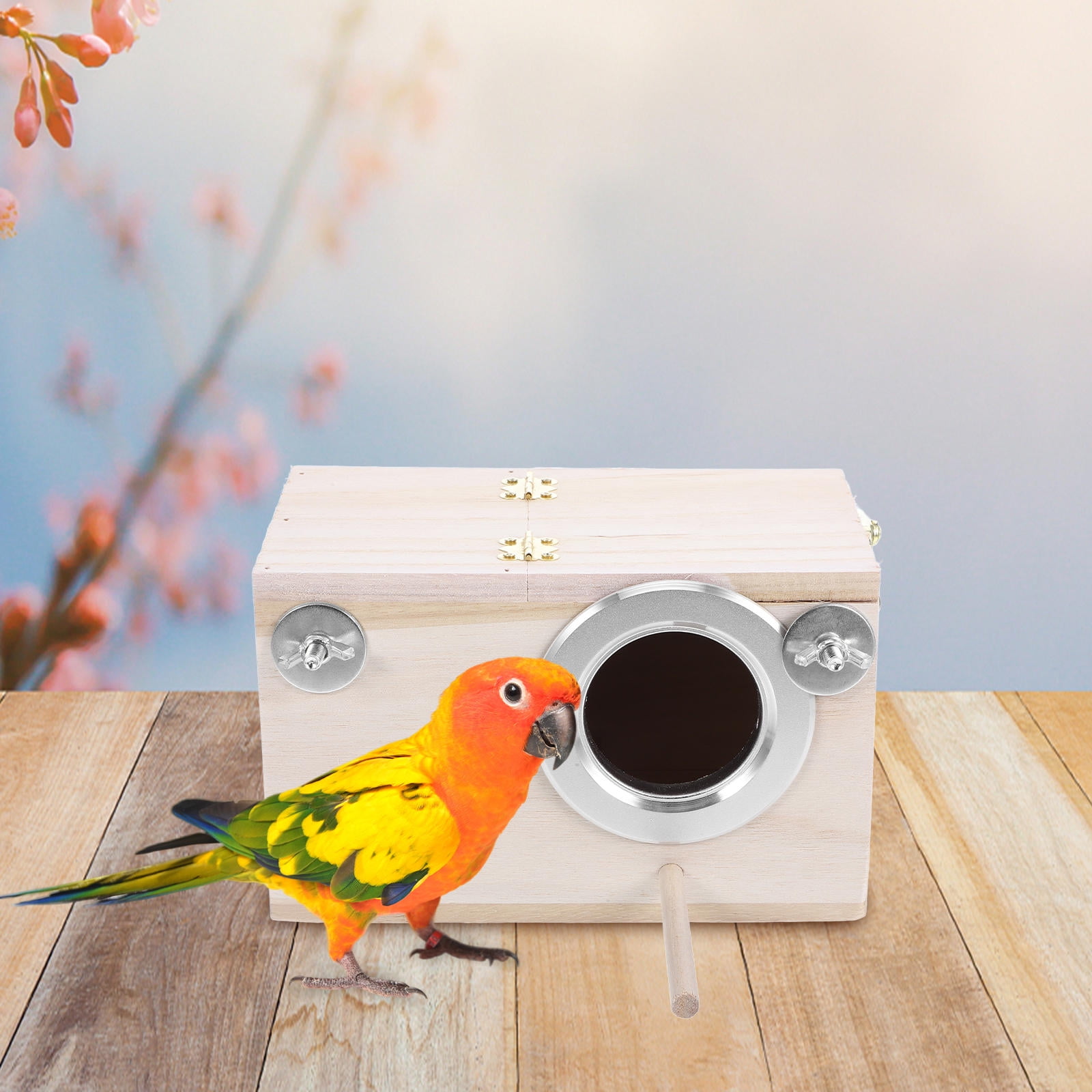 CIMAXIC 1Set Wooden Rectangular Bird Nesting Box Multi For Parrot ...