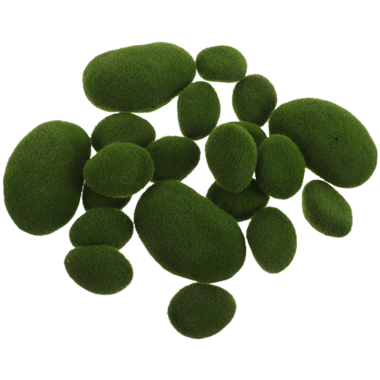 CIMAXIC 20Pcs Decorative Artificial Moss Rack Green Flocking For Busy ...