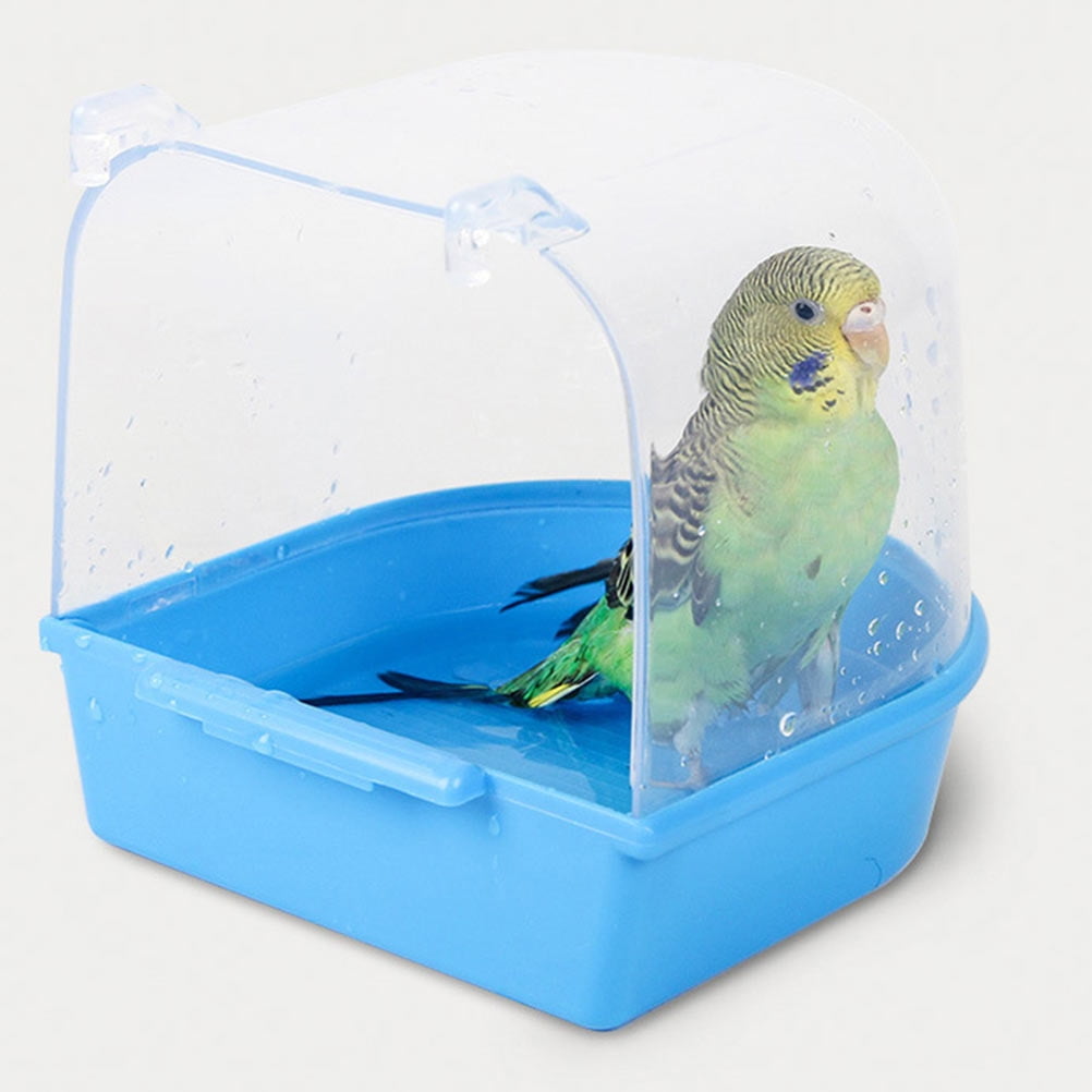 CIMAXIC 2pcs Caged Basin Parrot Bath Supplies Creative For Birds Fun ...