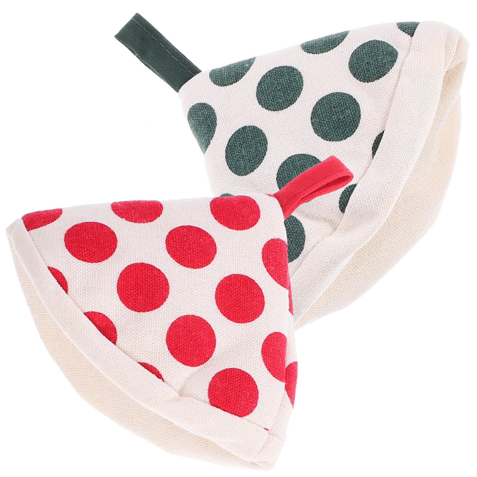 CIMAXIC 2pcs Pot Lid Sleeves Cotton Heat Resistance Green Dot for ...