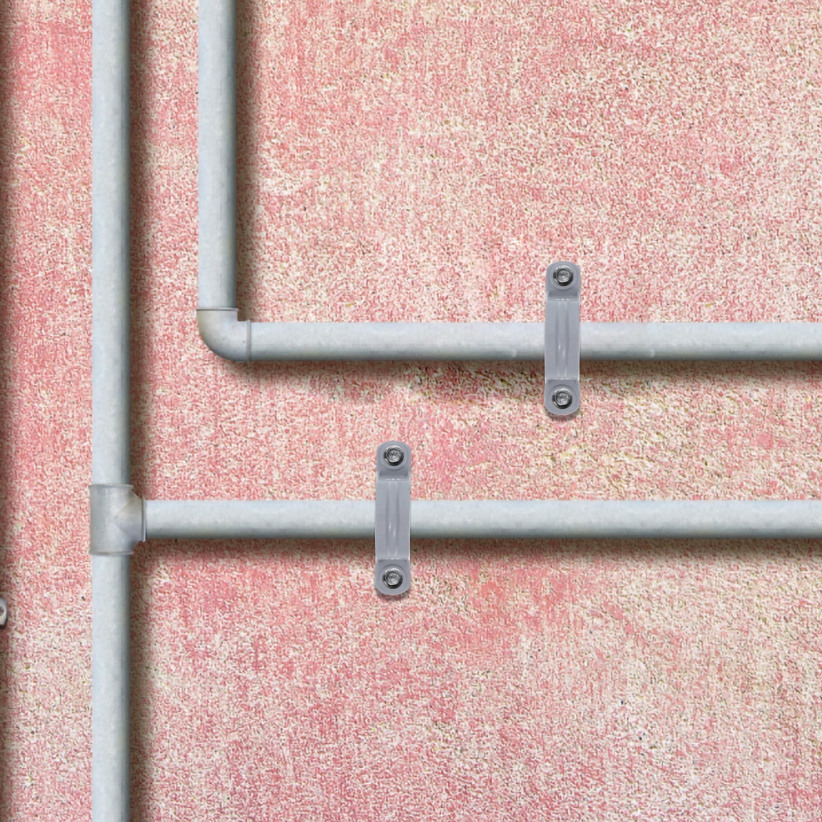 CIMAXIC Pvc Pipe Clamp Light Grey 30Set U Shaped 2.16X0.90X0.51In ...