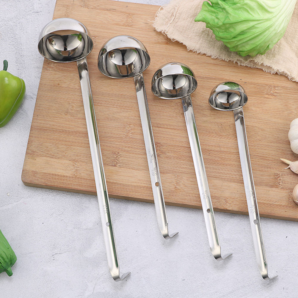 CIMAXIC 3Pcs Metal Kitchen Spoon For Serving Soup And Rice With ...