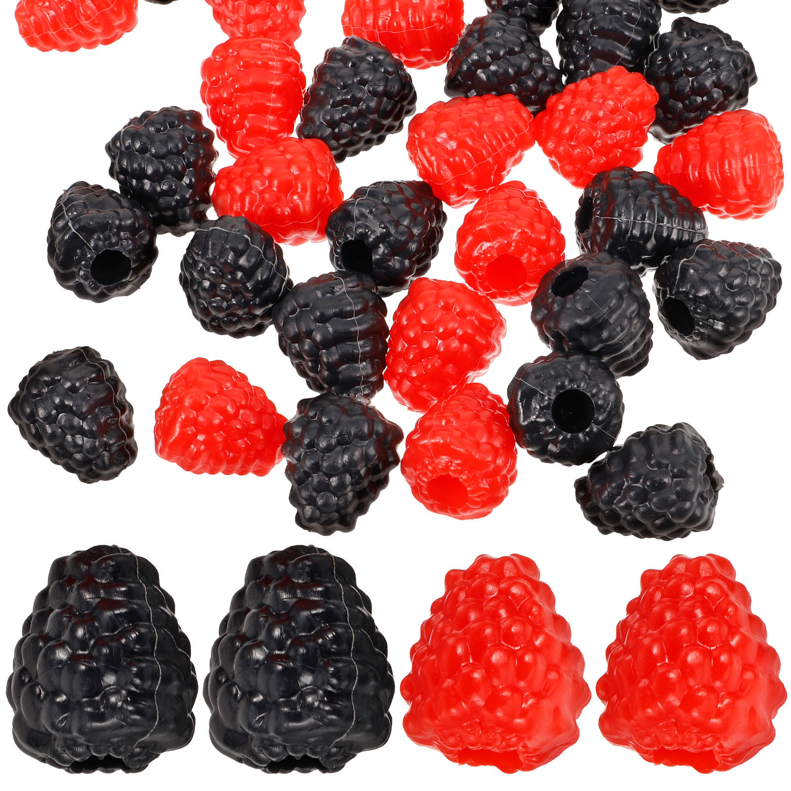 CIMAXIC 40Pcs Raspberry Model for Home and Supermarket Decoration Black ...