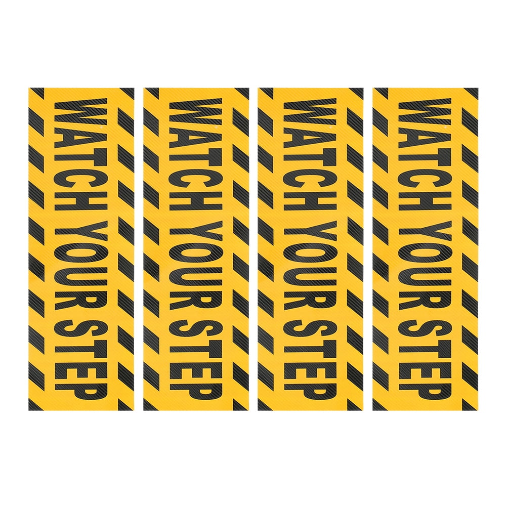 CIMAXIC 4Pcs Self Adhesive Watch Your Step Floor Safety Tape in Yellow ...
