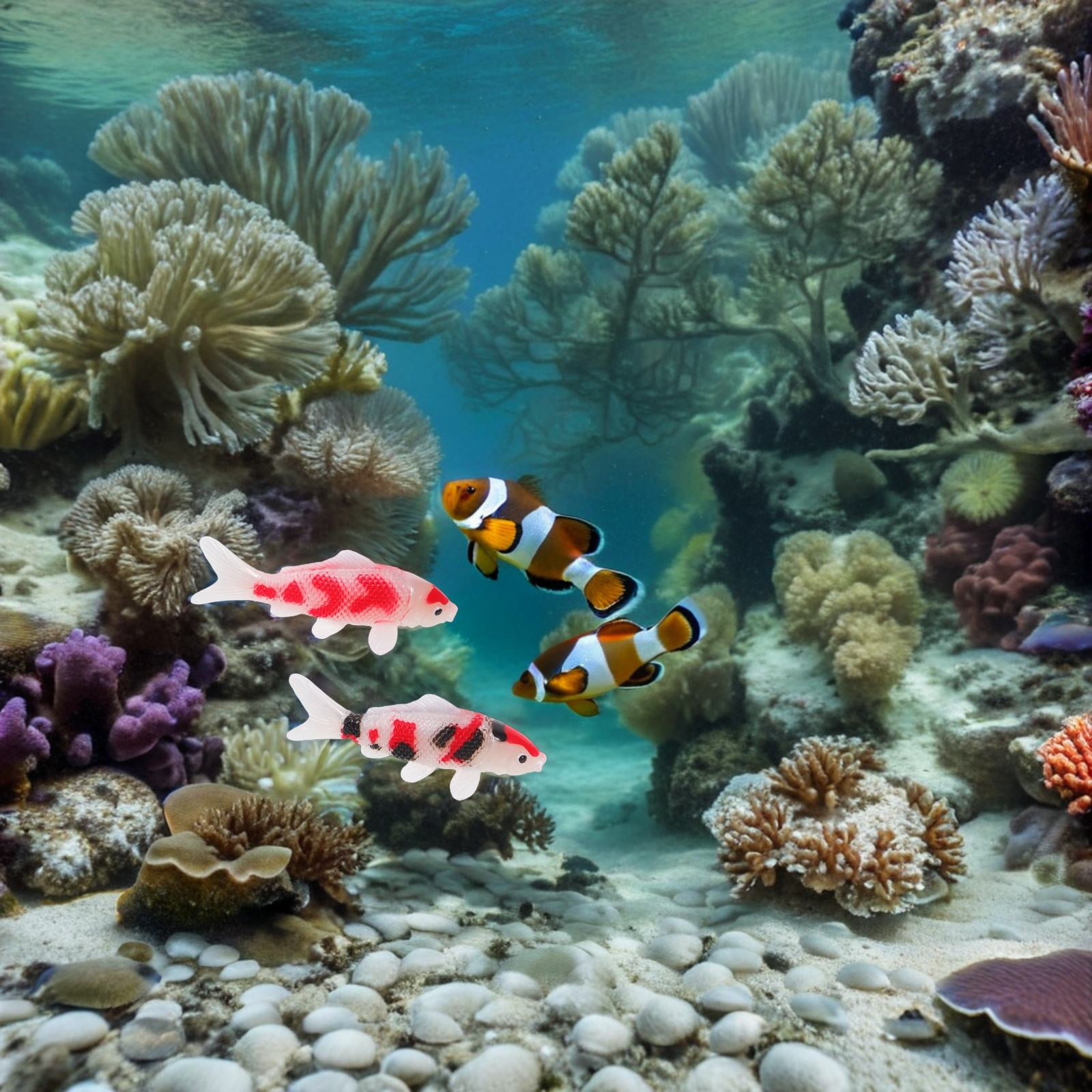 CIMAXIC 4Pcs Artificial Fish Models Tiny Carp Figurines for Home Decor ...