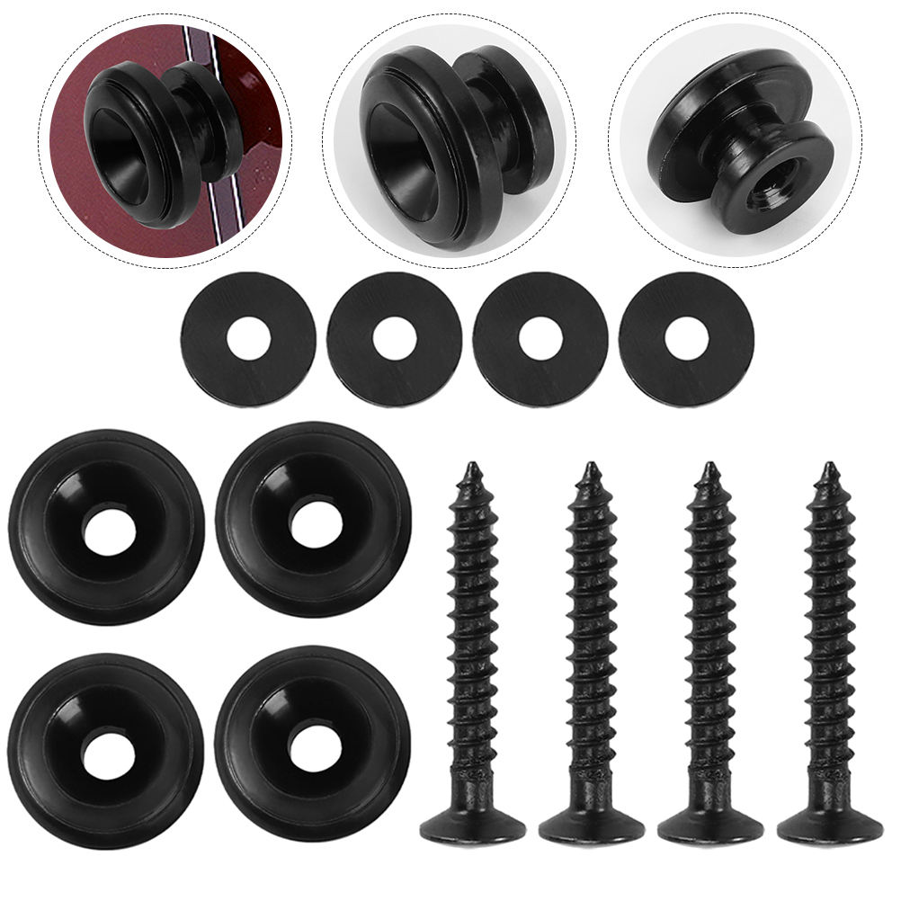 CIMAXIC 4Set Guitar Strap Buttons Metal for Guitars Easy to Install ...