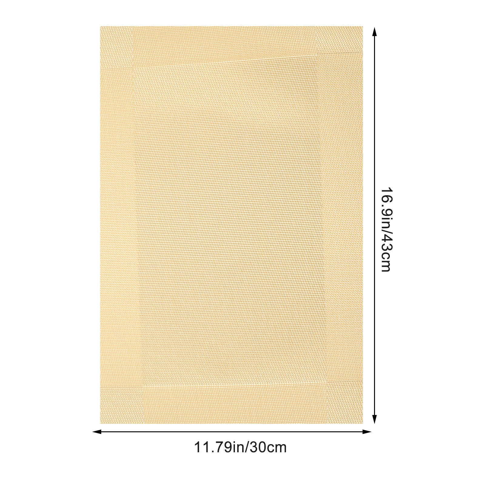 CIMAXIC 4Set Washable Table Place Mat Golden Rectangular PVC for ...