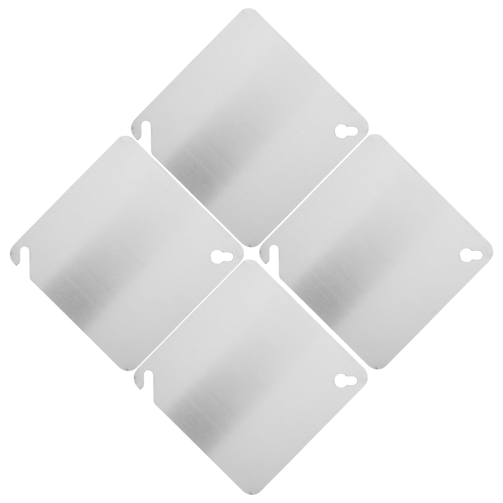 CIMAXIC 4pcs Stainless Steel Electric Box Cover Silver Safety Junction ...
