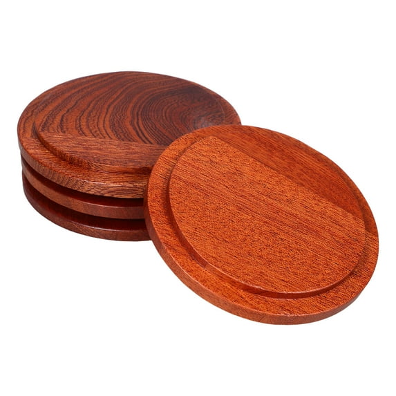CIMAXIC Set of 4 Wooden Cup Covers - Reusable Coffee Mug Lids, Tea ...