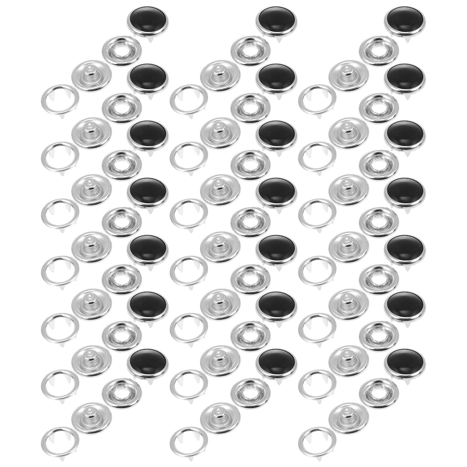 CIMAXIC 50 Sets Replacement Snaps Black Alloy For Crafts Sewing ...