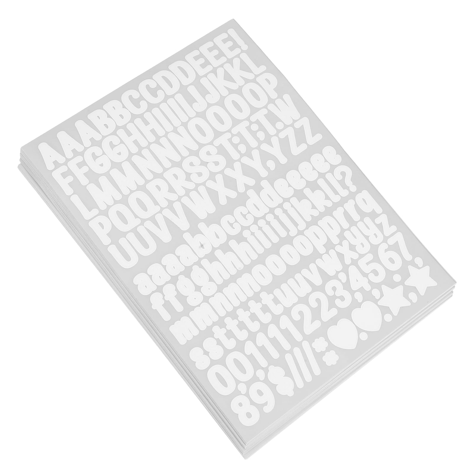 CIMAXIC White Vinyl Alphabet and Number Stickers Versatile ...