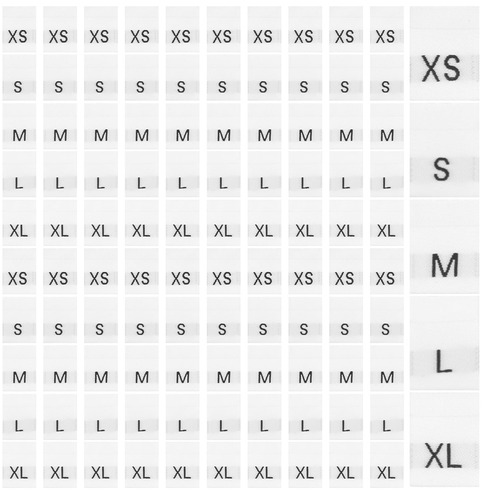 CIMAXIC 500pcs Washable Fabric Clothing Size Labels for Sewing, Garment ...