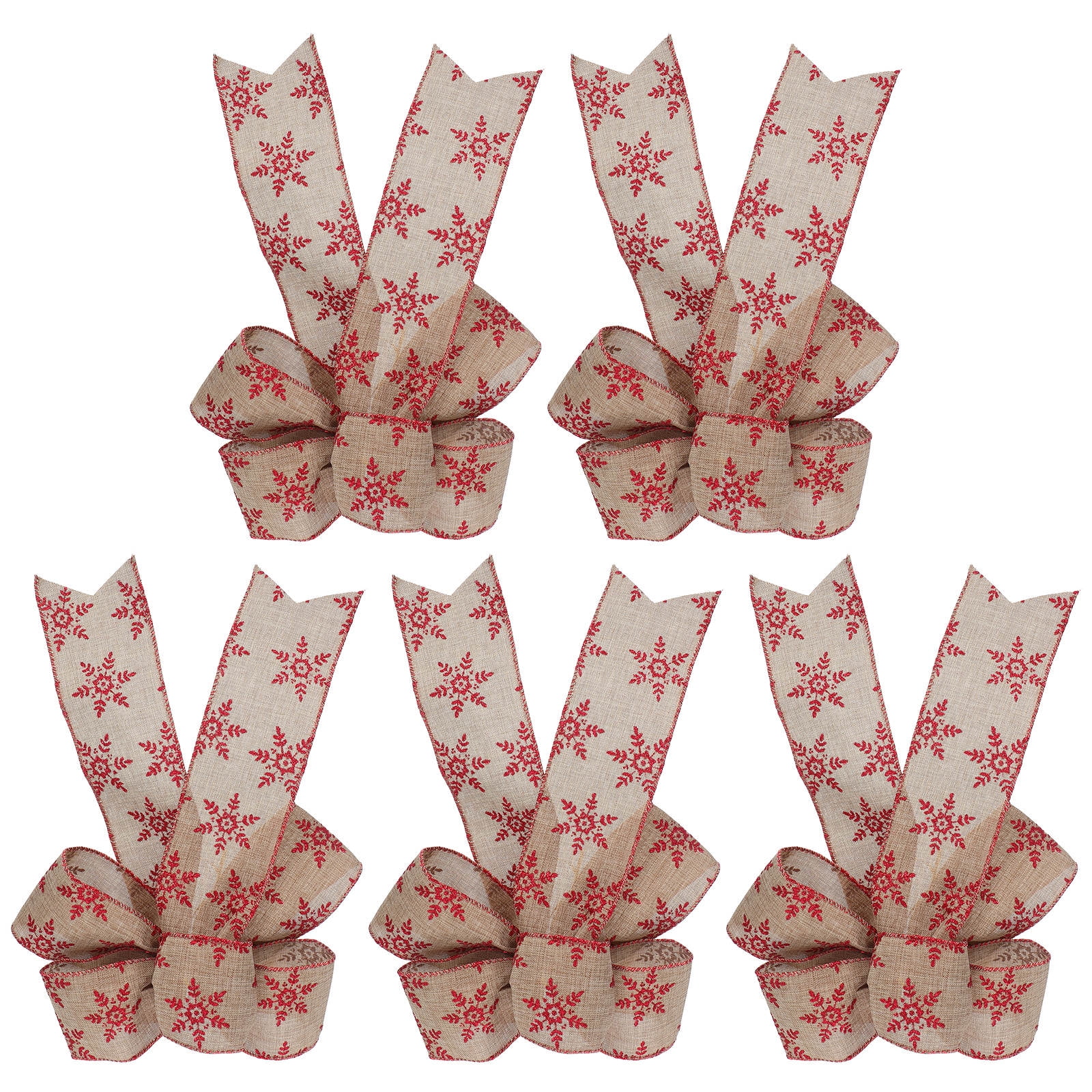CIMAXIC 5Pcs Fishtail Bow Burlap Bowknot Holiday Bows for DIY Crafts ...