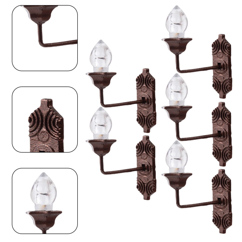 CIMAXIC 5Pcs Mini DIY Wall Lights Small Coffee Colored Tiny Wall Lamps ...
