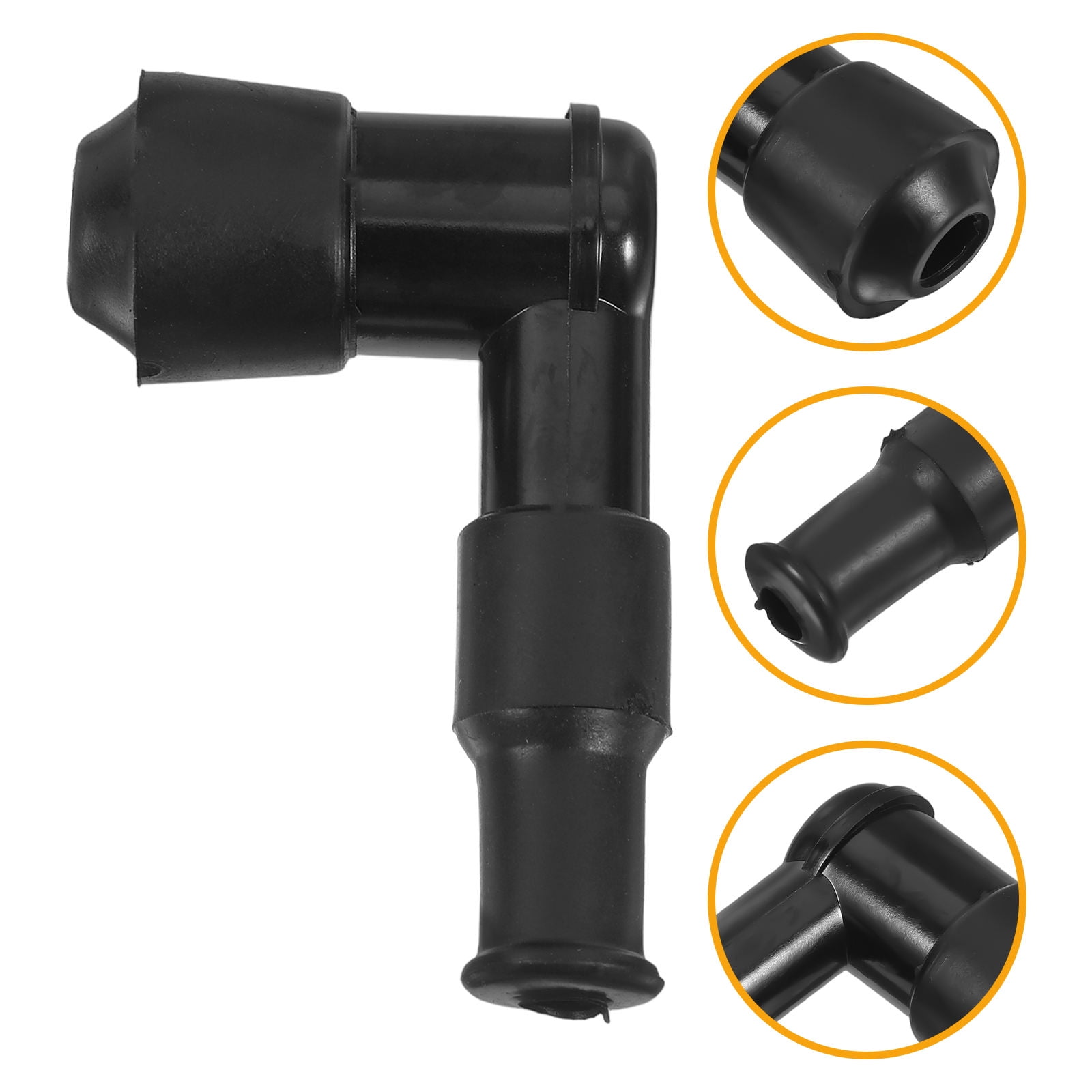 CIMAXIC High-Temperature Resistance Spark Plug Boot Cap Black Plastic ...