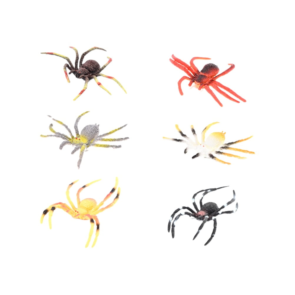CIMAXIC 6Pcs Spider Prank Toy Plastic Spiders Realistic for Kids Stage ...
