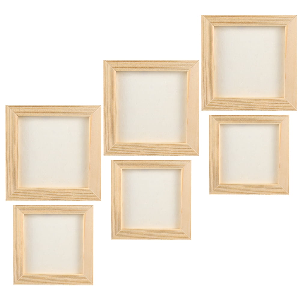 CIMAXIC 6pcs Diy Blank Wooden Frames For Unfinished Picture Frame For ...